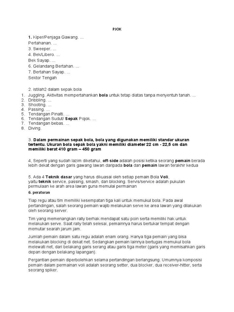 Kisi Kisi Pjok Isa | PDF