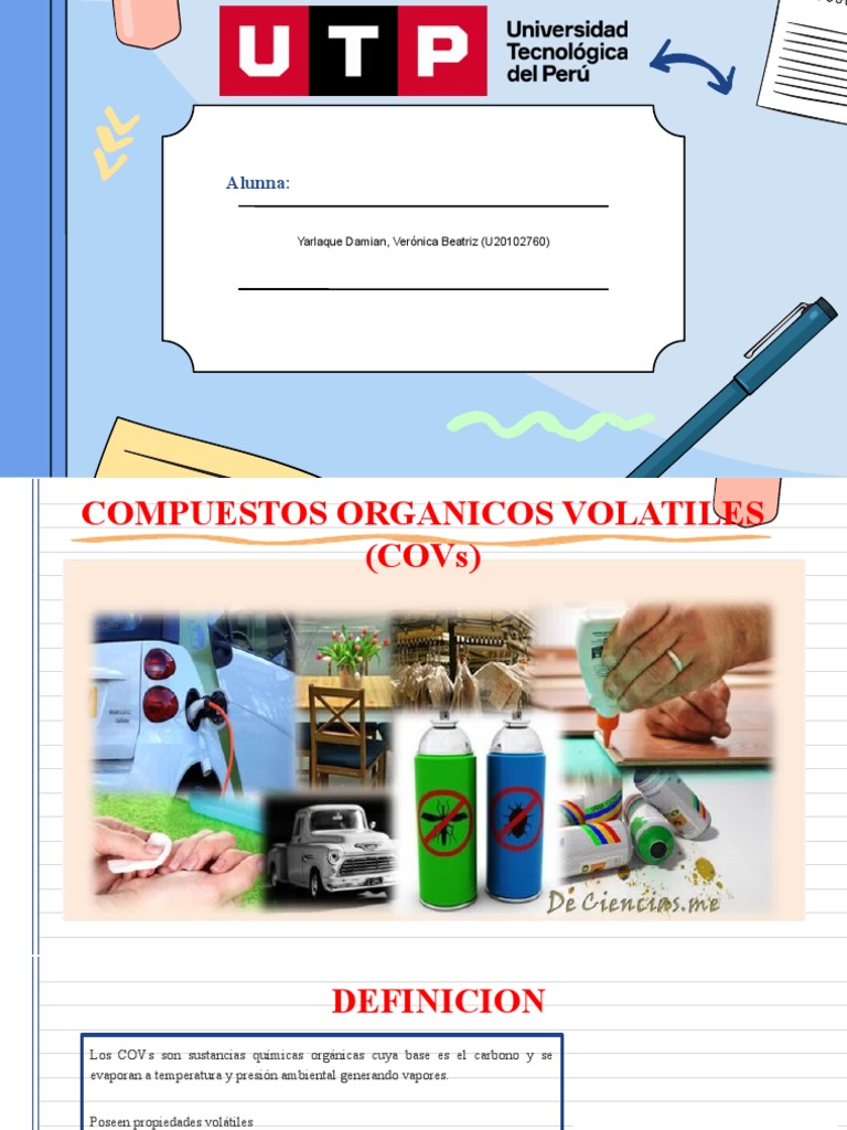 Compuestos Organicos Volatiles COVs | PDF | Compuesto orgánico volátil ...