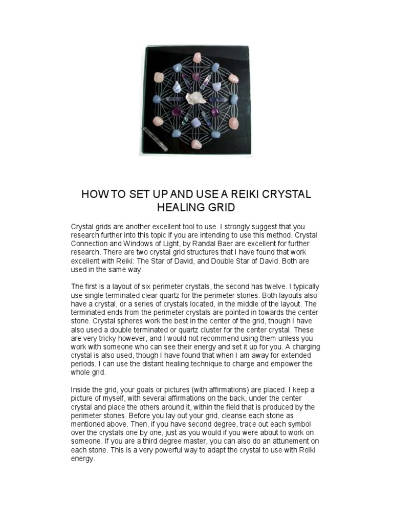 How To Set Up and Use A Reiki Crystal Healing Grid | Download Free PDF ...