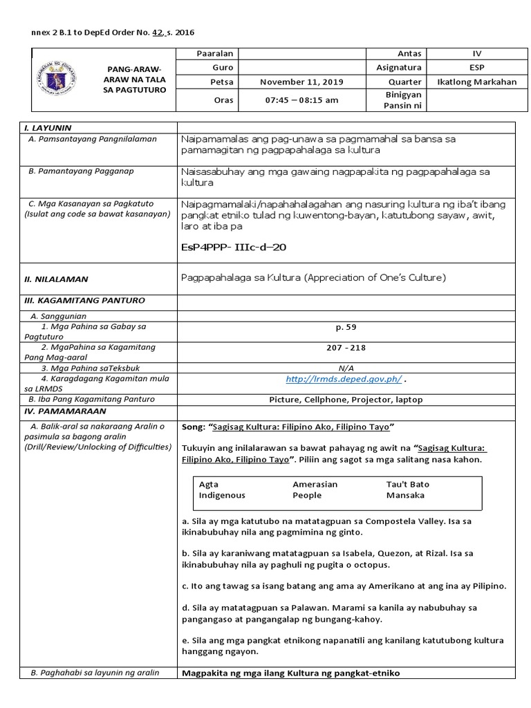 Cot Esp IV 3rd Grading | PDF