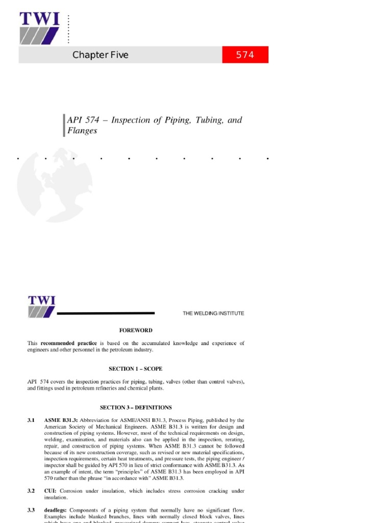 Api 570 Chapter 5-Api-574-Rev-002 | PDF