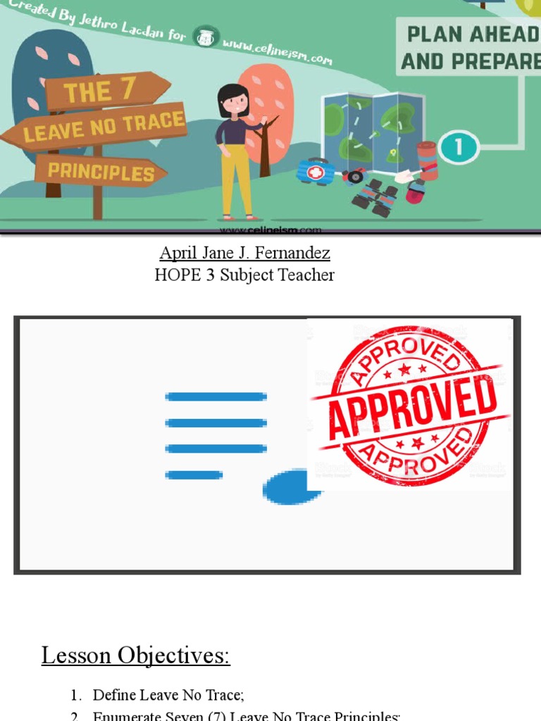 Leave No Trace Principle | PDF