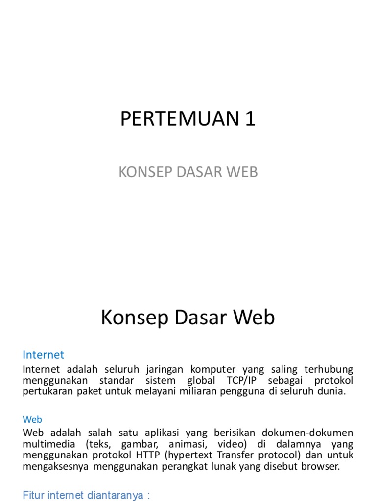 PERTEMUAN 1-B Konsep Dasar Web | PDF