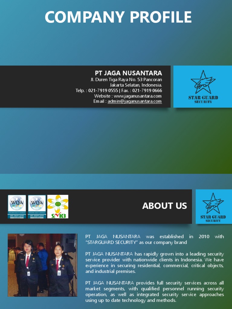 Company Profile PT Jaga Nusantara | PDF