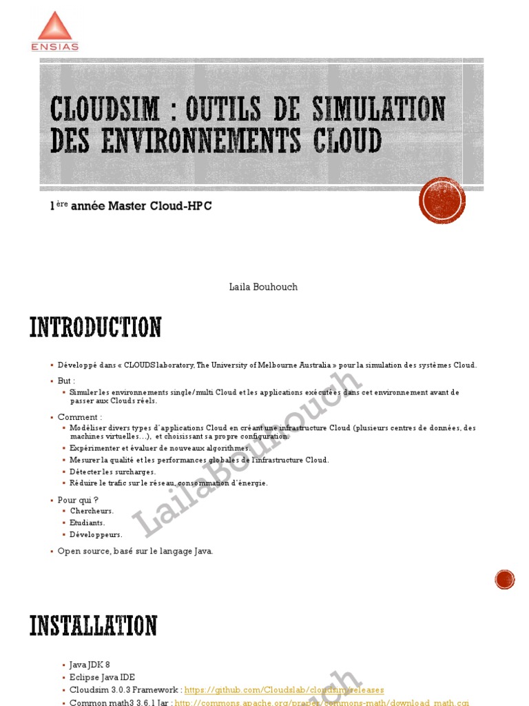 Cloudsim Slides | PDF | Centre de données | Java (Langage de programmation)