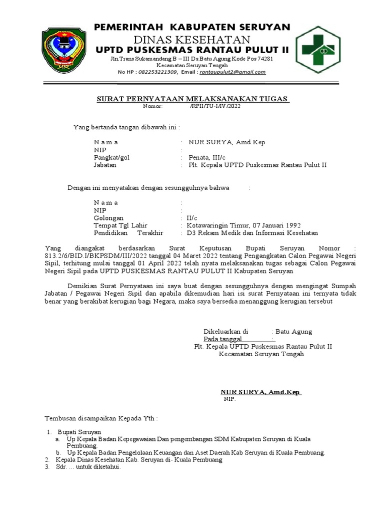 Contoh SPMT CPNS | PDF