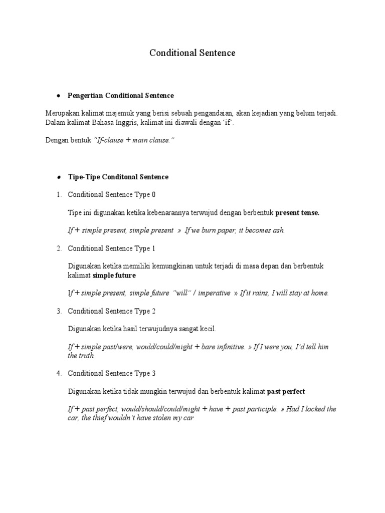 Conditional Sentence | PDF | Grammar | Linguistics