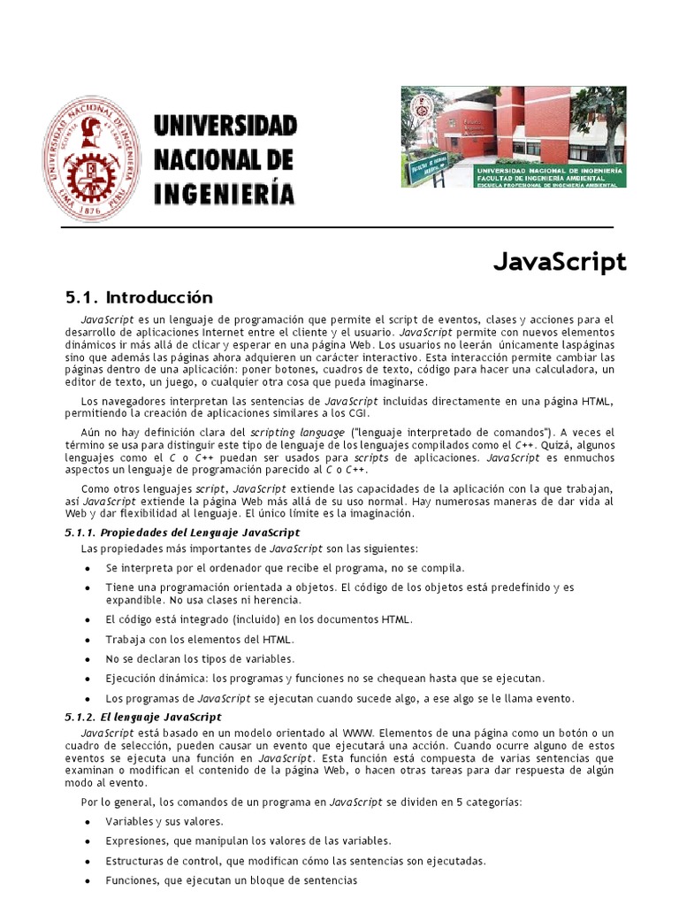 JavaScript Manual | PDF | Script Java | Estructura de datos de matriz