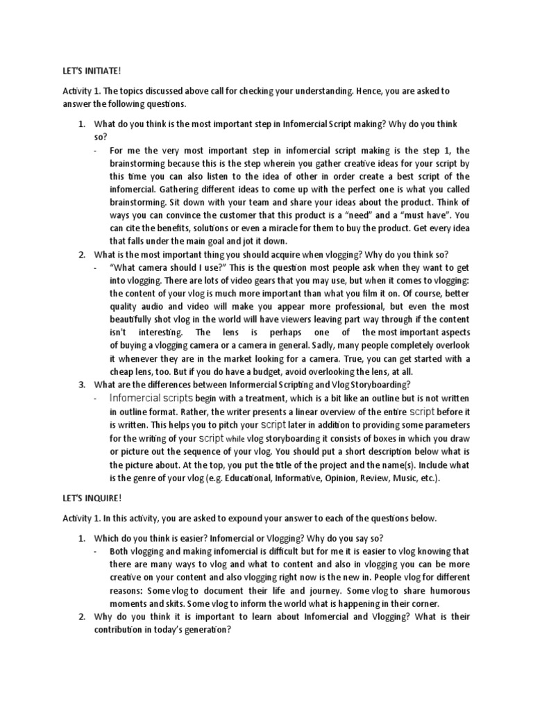 Infomercial Scripts Script Script Script: While | Download Free PDF ...