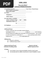 Form11 Medical Examination | PDF