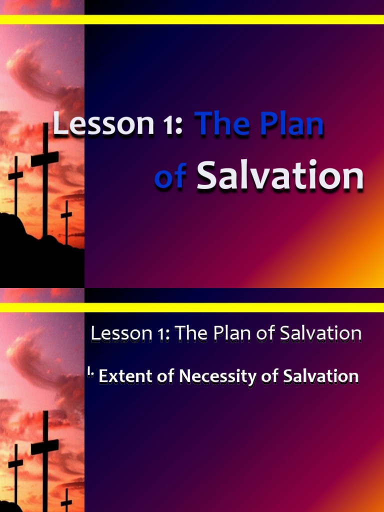 CLDP1 Lesson01 Plan of Salvation (Revised) | PDF | Salvation | Jesus