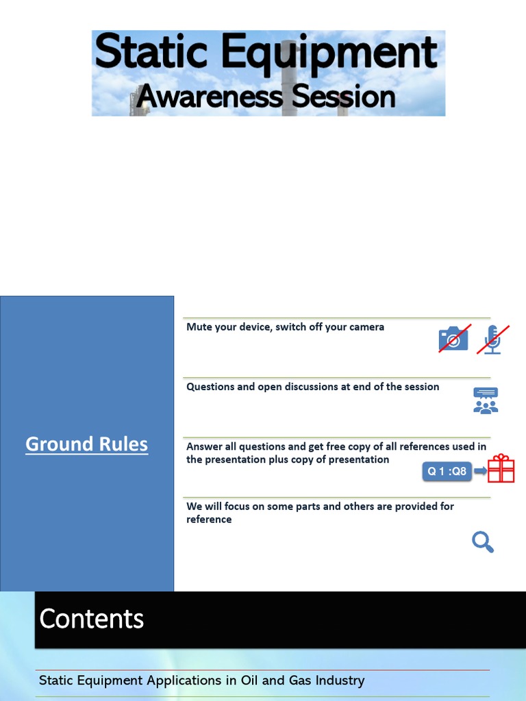 Static Equipment Awareness | PDF | Pipe (Fluid Conveyance) | Heat Exchanger