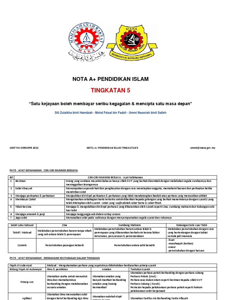 Nota A+ Pai Ting 5 | PDF