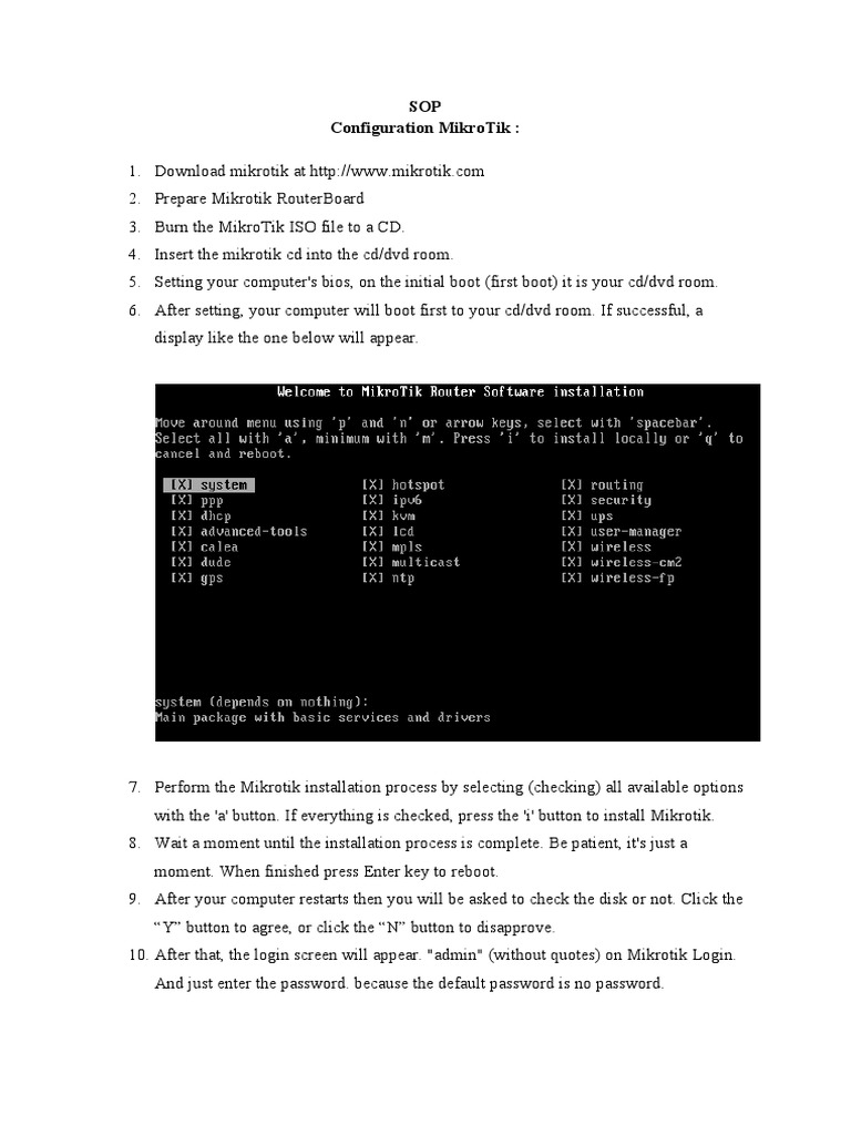 MikroTik Router Setup Guide | PDF | Computers