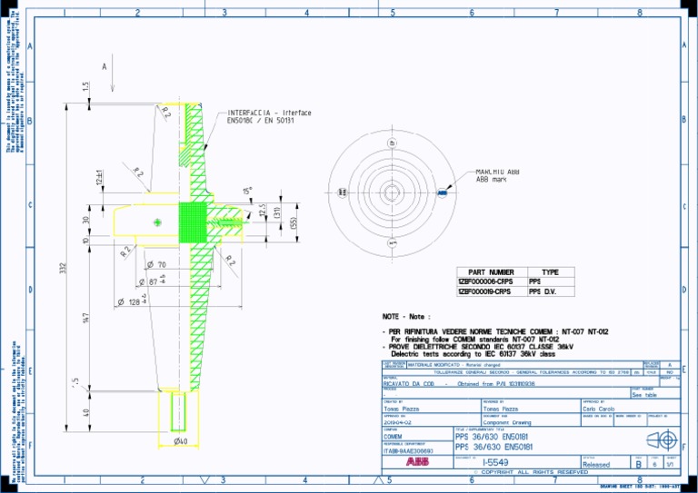 HV Bushing 36kV 630A Interface C | PDF