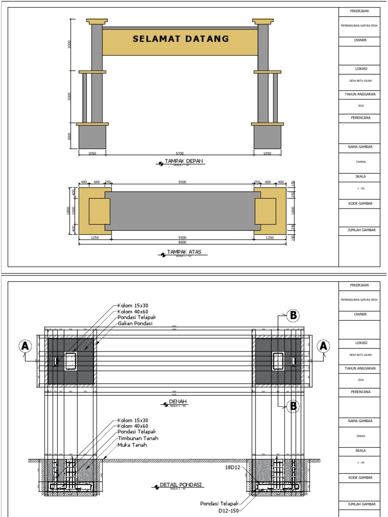 Gapura Desa Batu Gajah | PDF