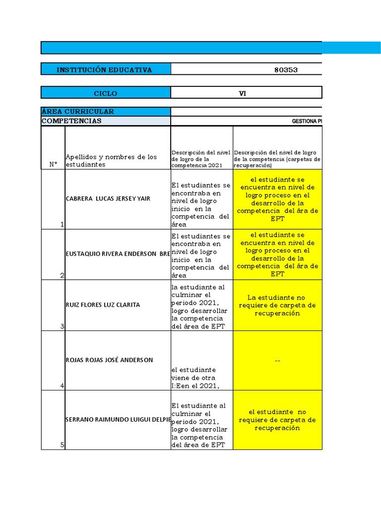 Anexo 2 Segundo | PDF | Evaluación