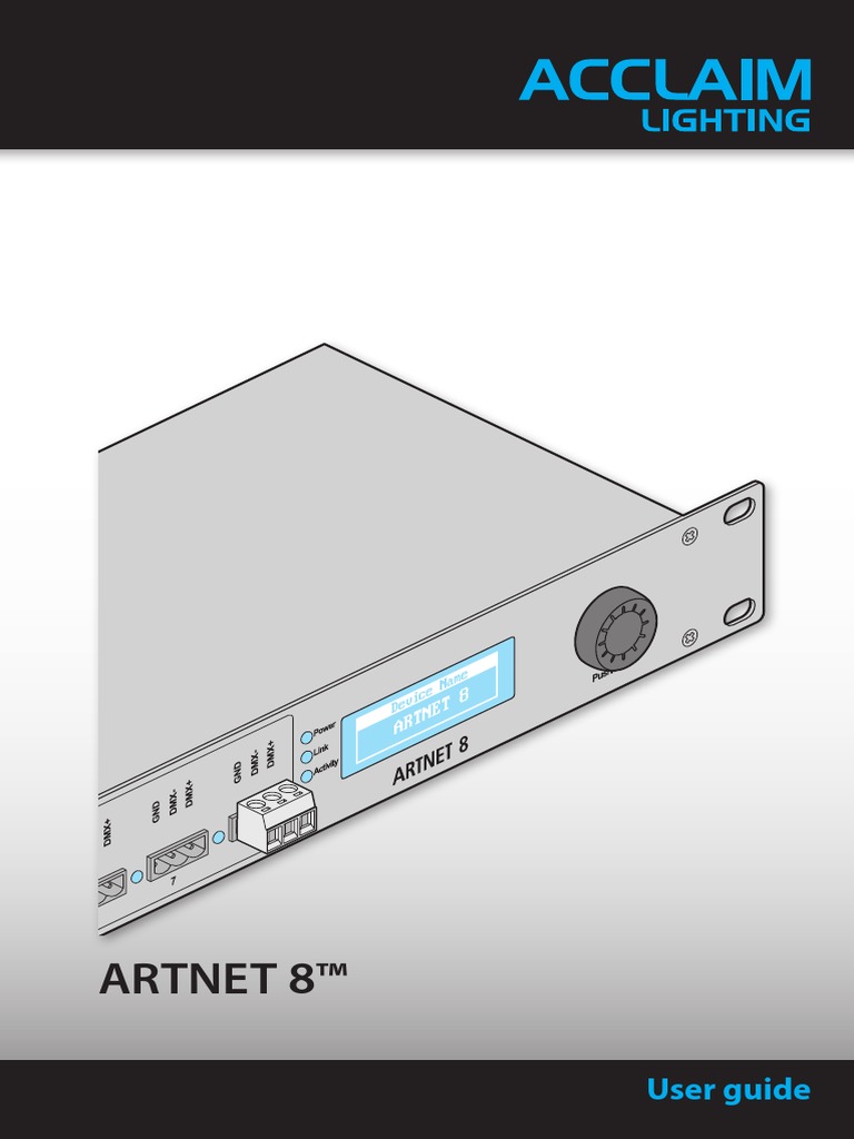 Artnet 8™: User Guide | PDF | Ip Address | Computer Network