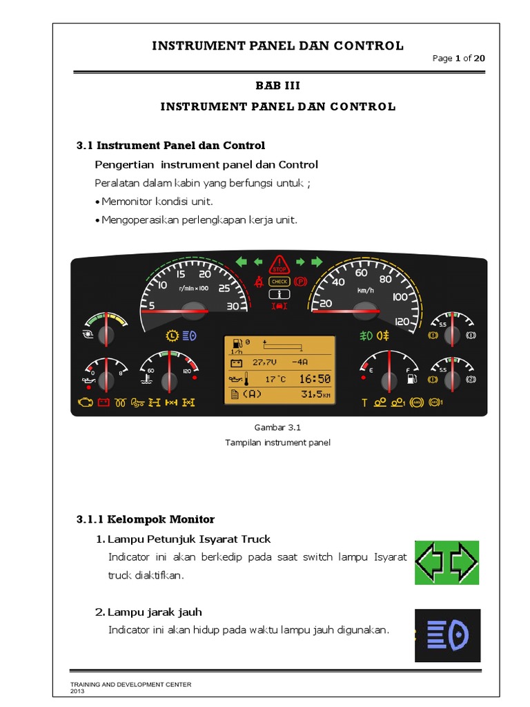 Instrument Panel Volvo FMX 370 | PDF