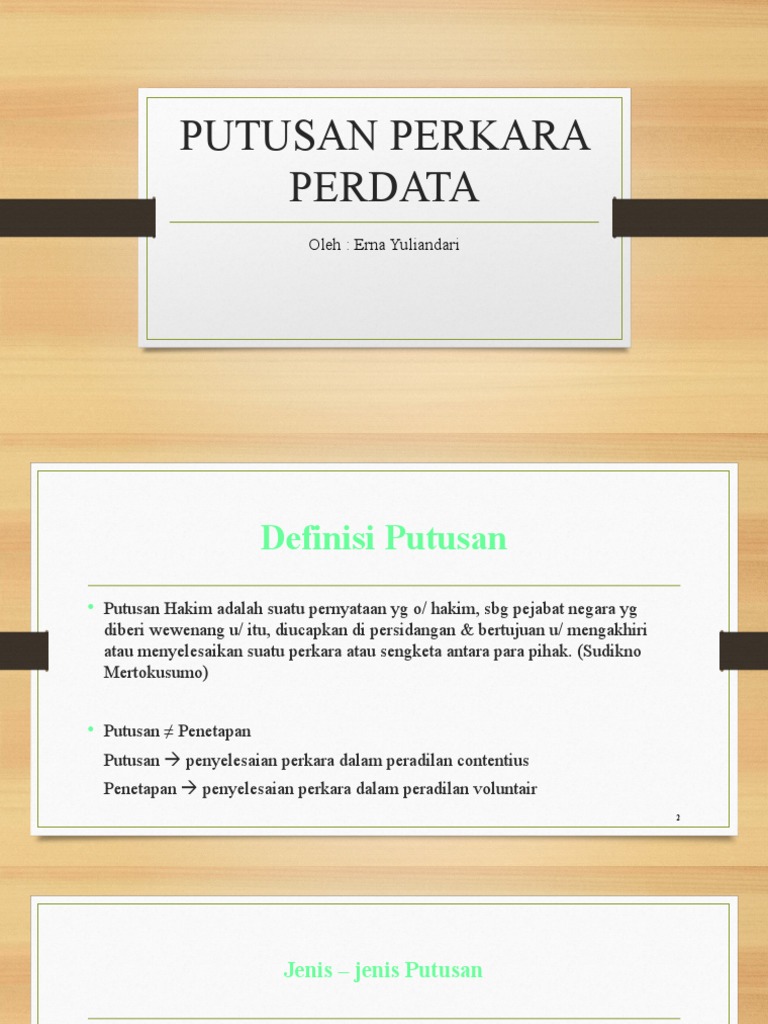 Putusan Perkara Perdata | PDF