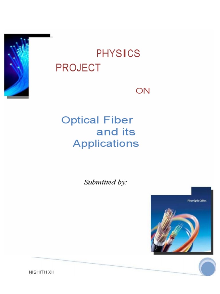 Physics Project On Optical Fiber | PDF | Optical Fiber | Transmission ...