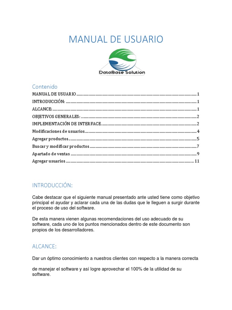 Manual de Usuario | PDF | Software | Usuario (informática)