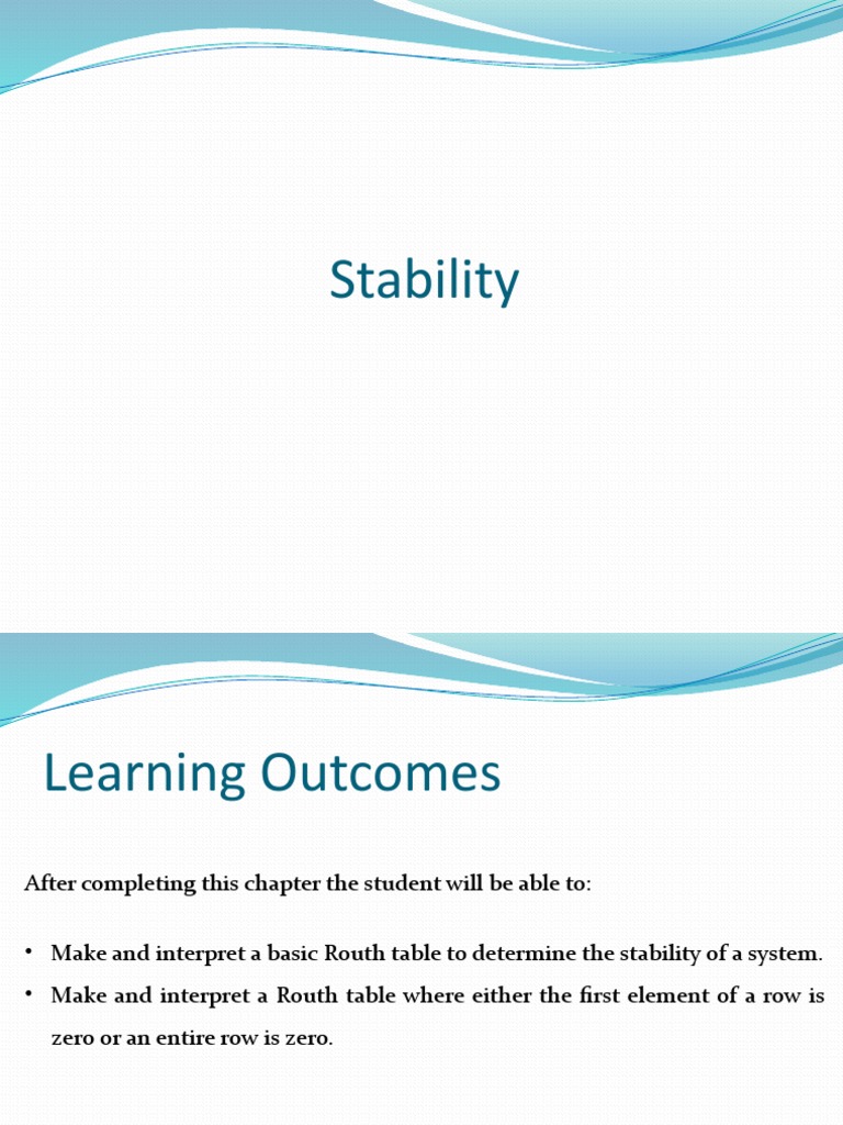 Routh-Hurwitz Stability Analysis Guide | PDF | Stability Theory ...
