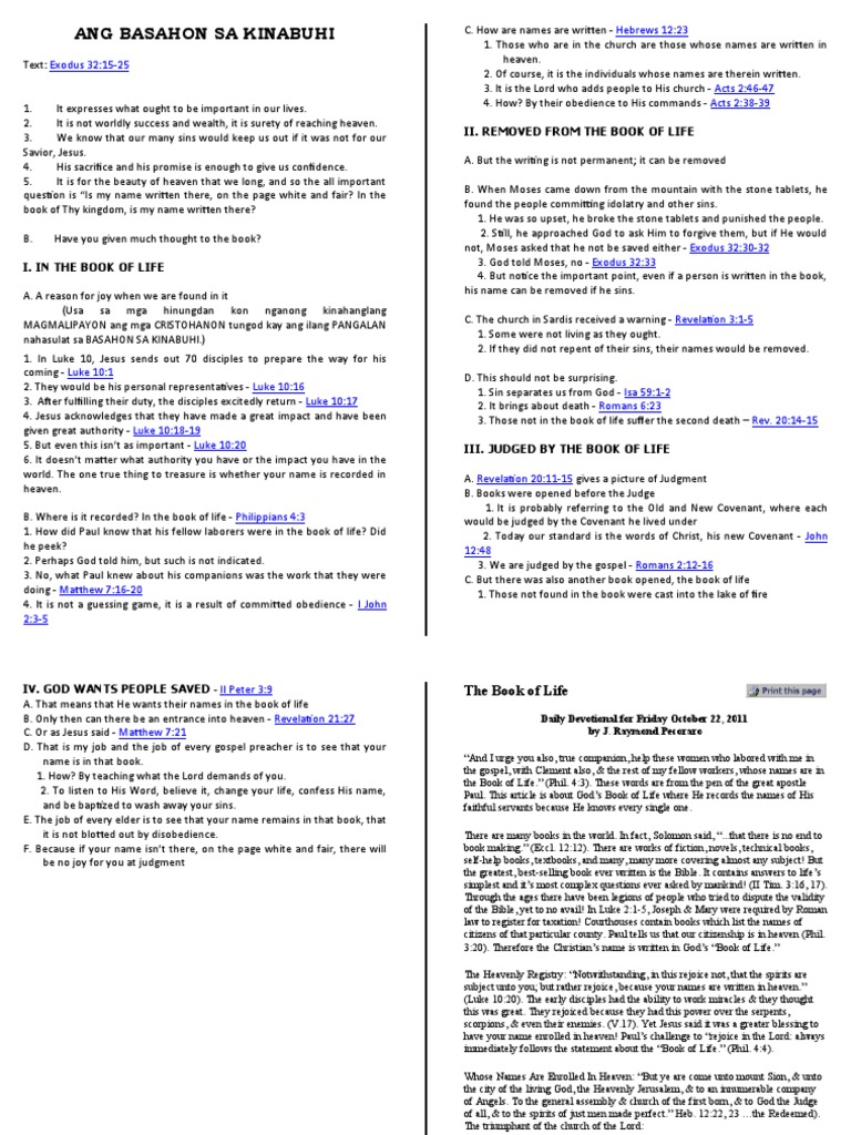 The Book of Life | PDF | Jesus | Paul The Apostle