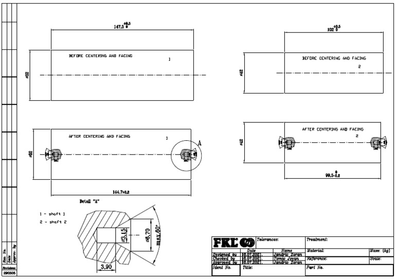 Centering and Facing Shaft | PDF