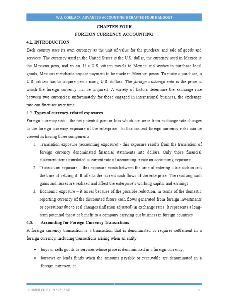 Foreign Currency Accounting Explained | PDF | Exchange Rate ...