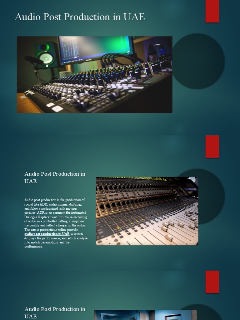 Audio Post Production in UAE | PDF