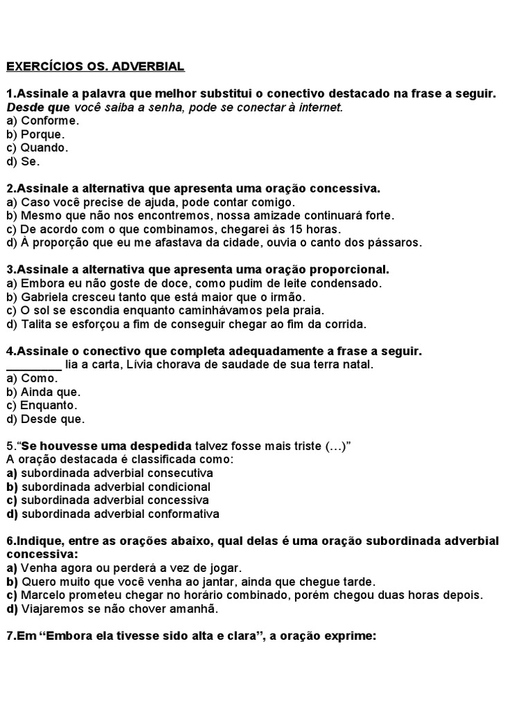 Exercícios Os - Com Gabarito | PDF | Linguística