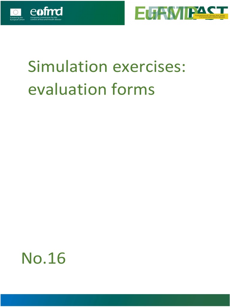 Simulation Exercises: Evaluation Forms | PDF | Evaluation | Risk
