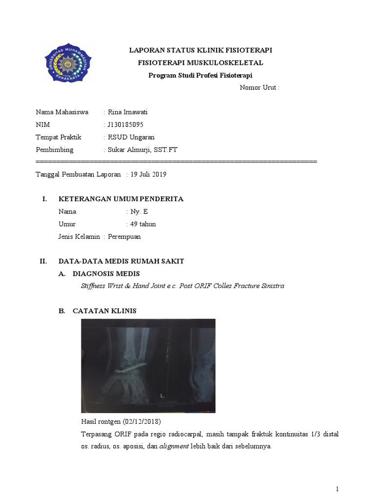 Fraktur Colles 2 | PDF