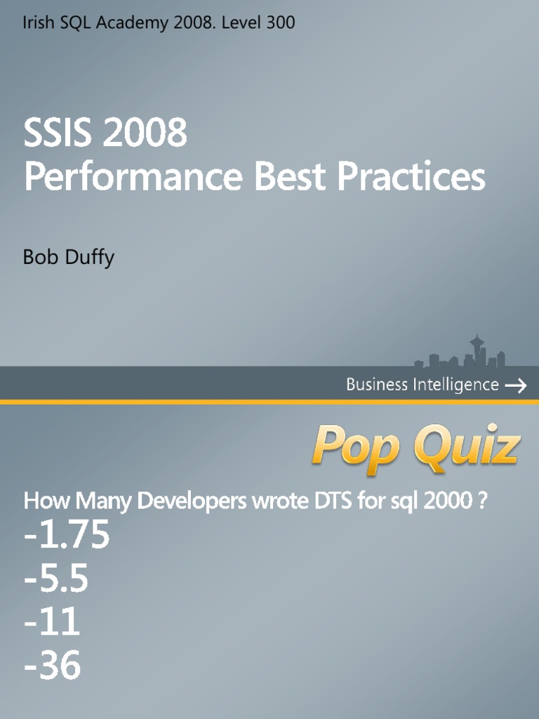 SSIS Best Practices | PDF | Microsoft Sql Server | Central Processing Unit