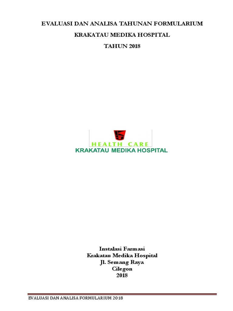 Evaluasi Dan Analisa Formularium 2018 | PDF