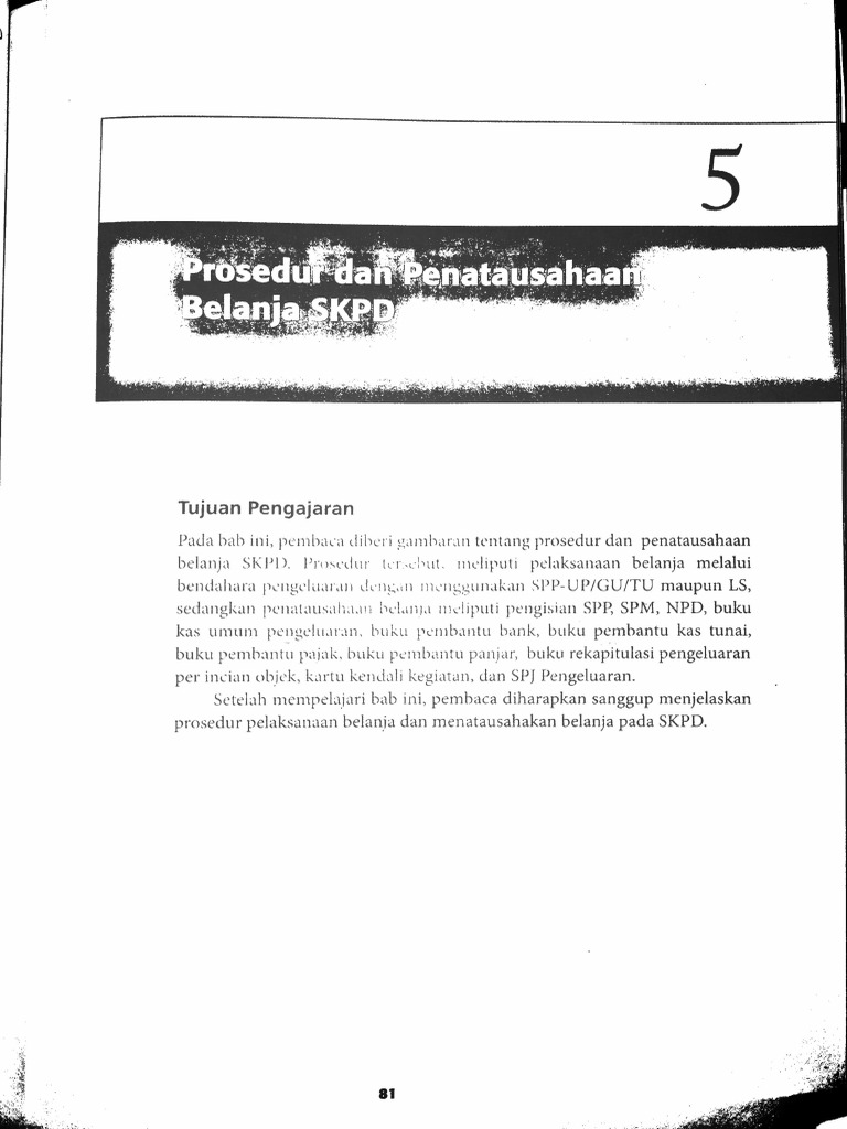 (SAKD) Materi 5 - Prosedur Dan Penatausahaan Belanja SKPD | PDF