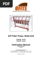 Dynamic Filter Press Manual | PDF | Valve | Bearing (Mechanical)