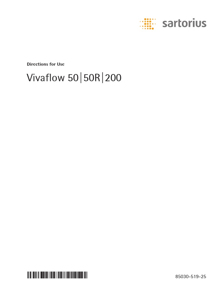 Usermanual en Manual Vivaflow50 200 SLU6097 e | PDF | Pump | Liquids