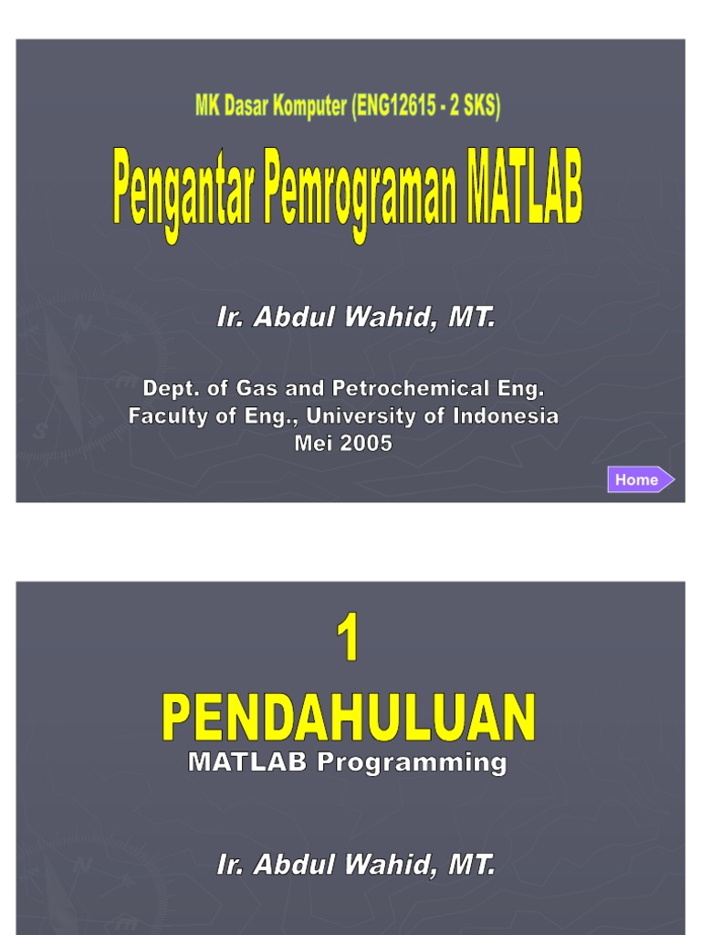Modul 6 Matlab 1 | PDF | Komputer | Teknologi & Rekayasa