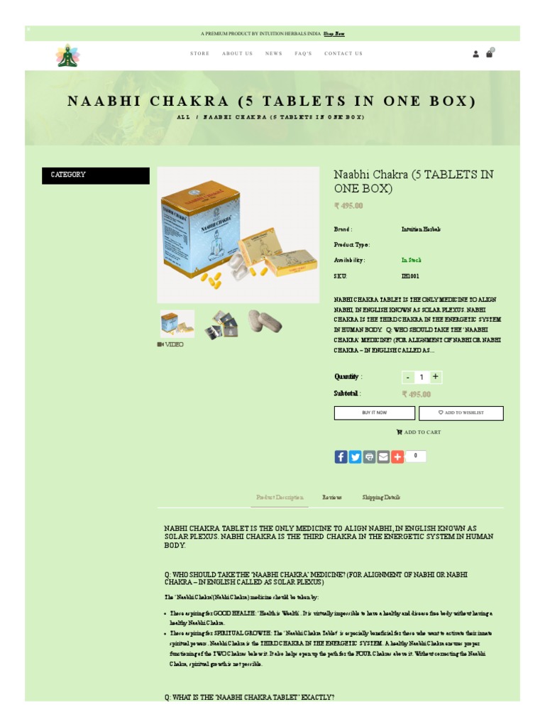 Naabhi Chakra Tablet Is The Best Medicine To Prevent Stomach Infections ...