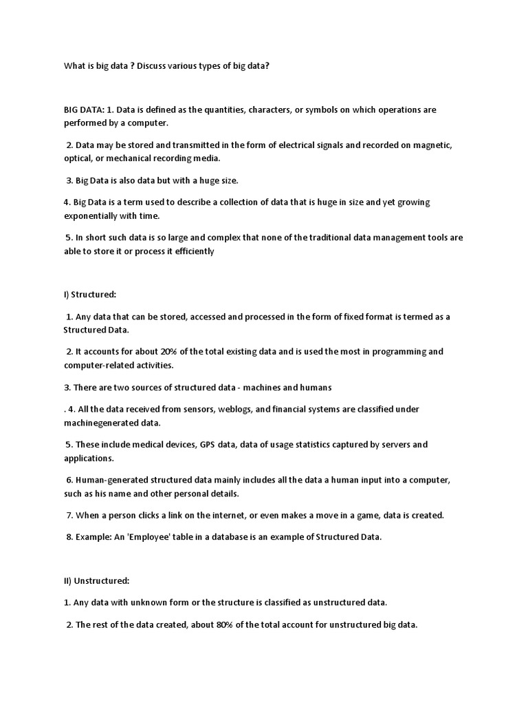 Big Data Answers | PDF | Apache Hadoop | Data Analysis