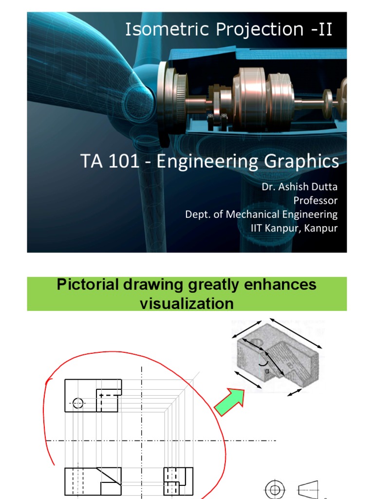 Lecture 7 - Isometric Projection - II | PDF | Perspective (Graphical) | Projective Geometry