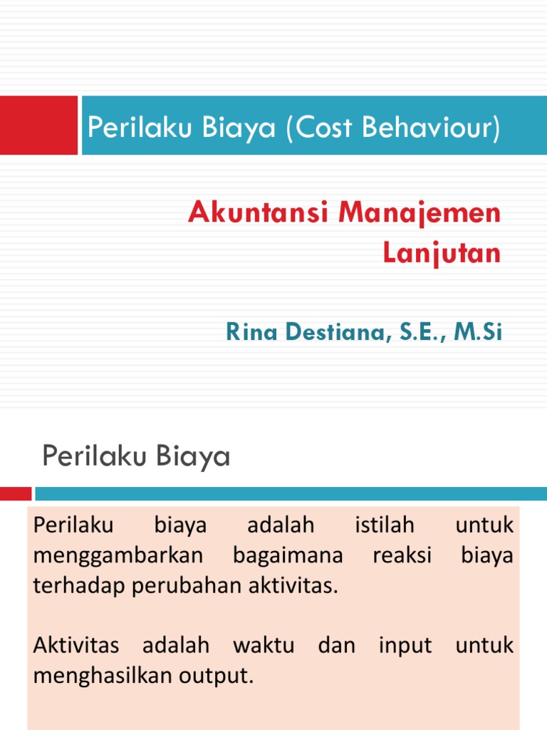 Cost Behaviour | PDF