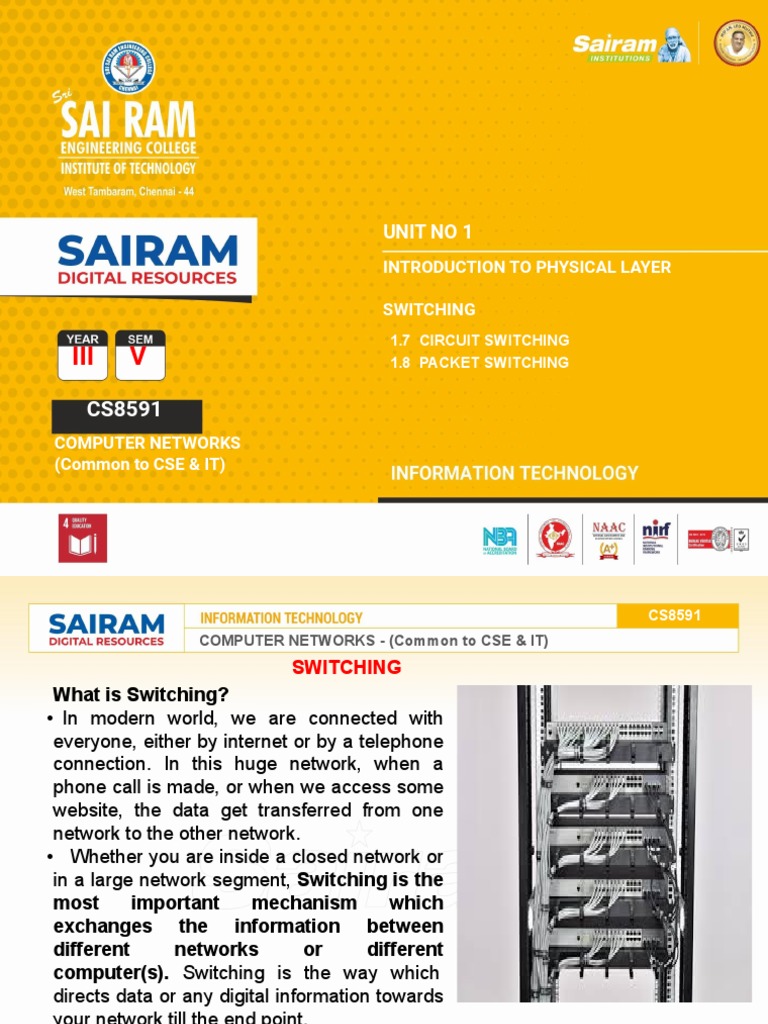 1.7 Circuit Switching - 1.8 Packet Switching | PDF | Packet Switching ...