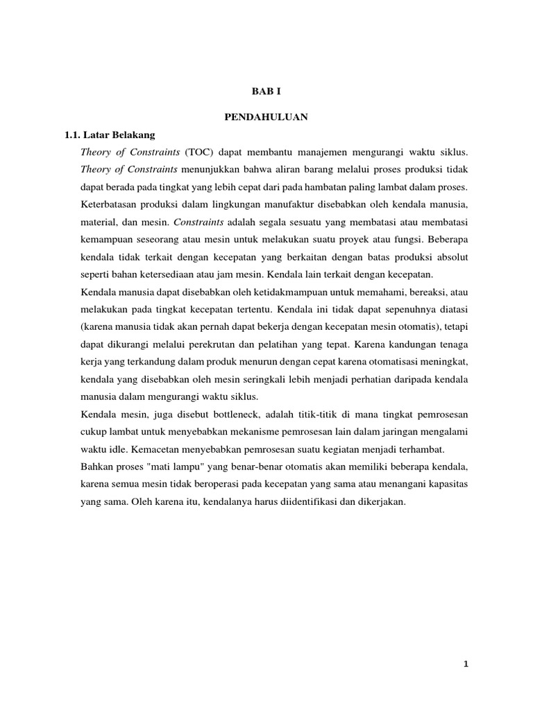 Theory of Constraints | PDF