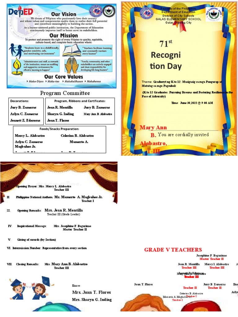 71 Recogni Tion Day: Grade | PDF