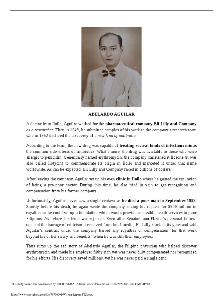 Written Report STS | PDF | Health Sciences | Medical Specialties