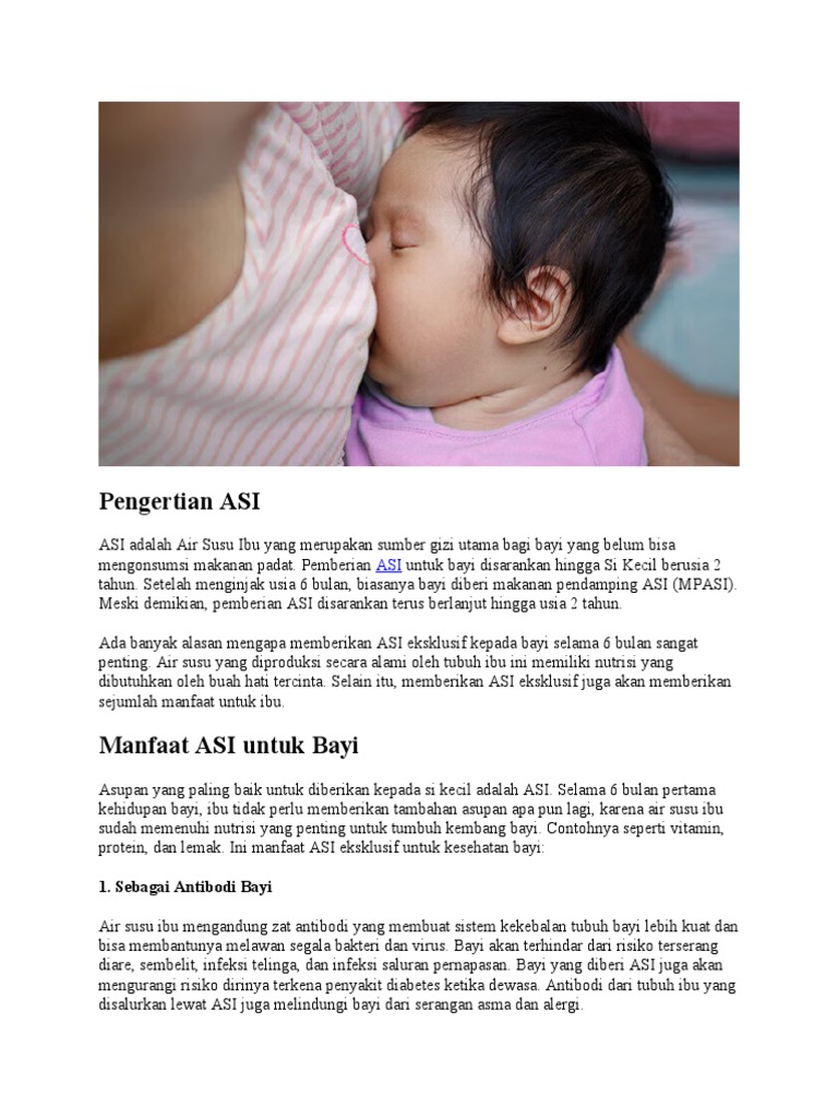 Pengertian ASI | PDF