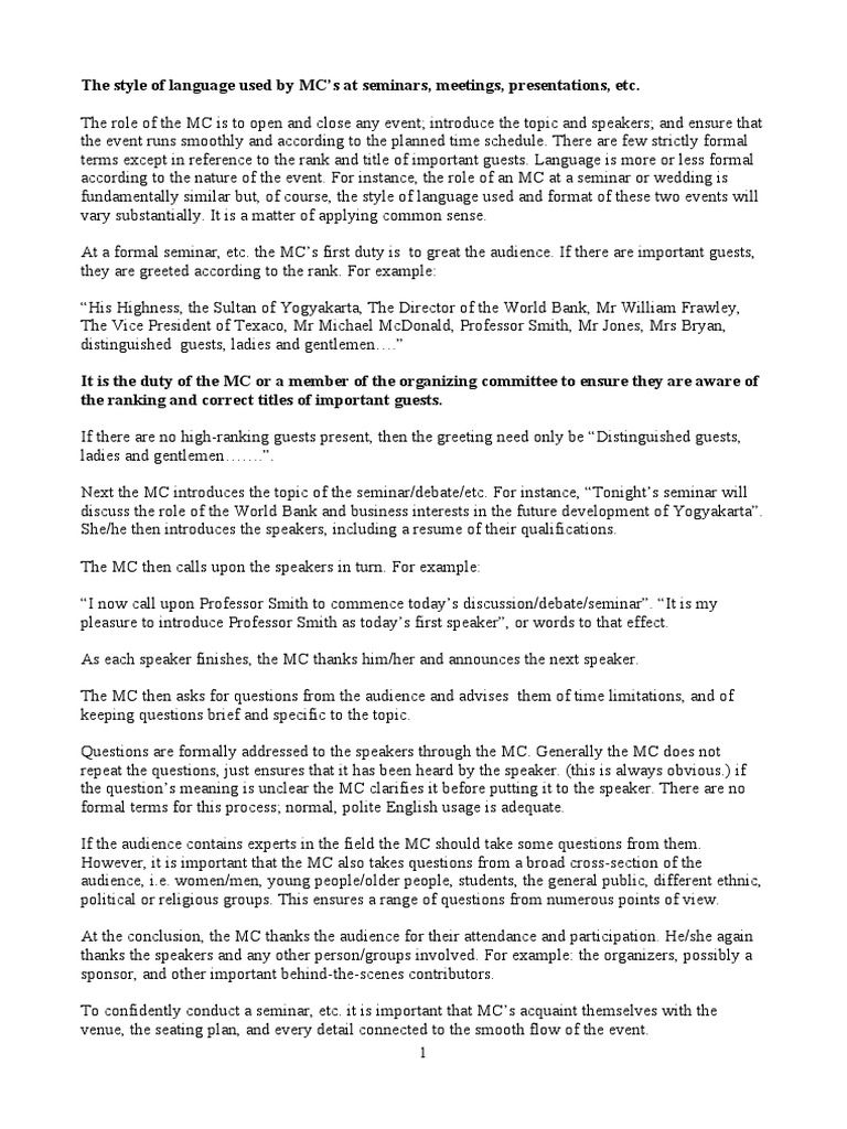 Speech MC | PDF | Human Communication